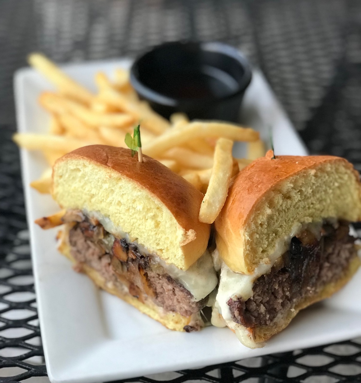 Mushroom French Dip Burger – Capital Ale House