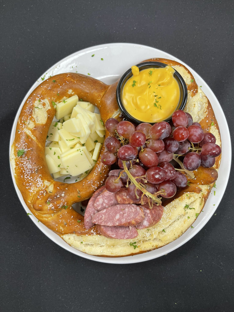 Pretzel, Sausage & Cheese Plate | Capital Ale House